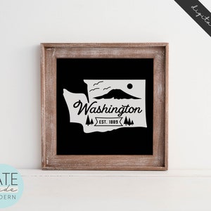 Vintage Washington SVG Cut File - Washington State Home Svg, Mt ...