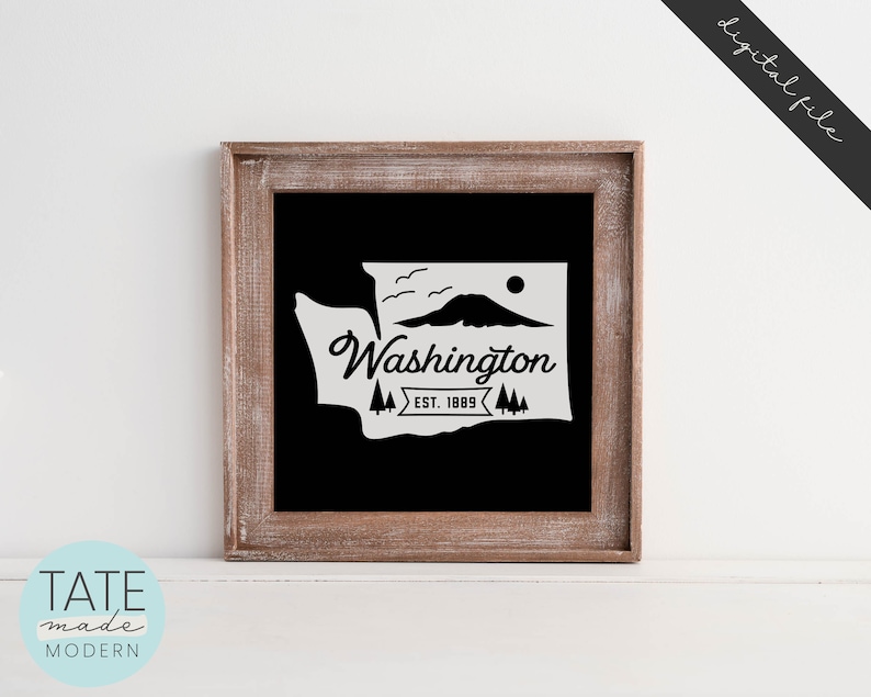 Vintage Washington SVG Cut File Washington State Home Svg - Etsy