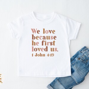 We Love Because He First Loved Us 1 John 4:19 Svg, Retro Christian ...