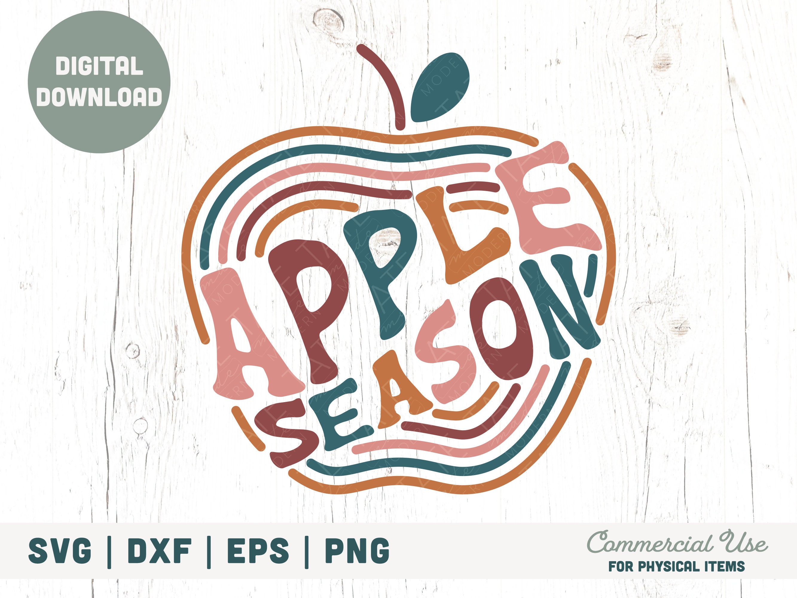 Apple Season Retro SVG Cut File Retro Fall Svg Kid Fall - Etsy