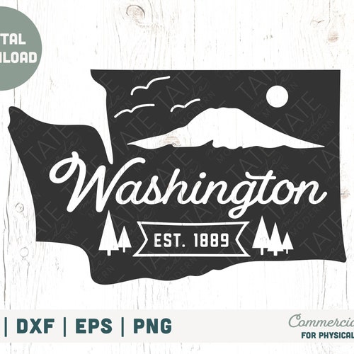 Vintage Washington SVG Cut File Washington State Home Svg - Etsy