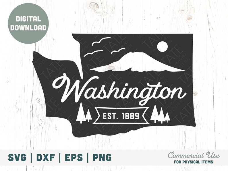 Vintage Washington SVG Cut File Washington State Home Svg - Etsy