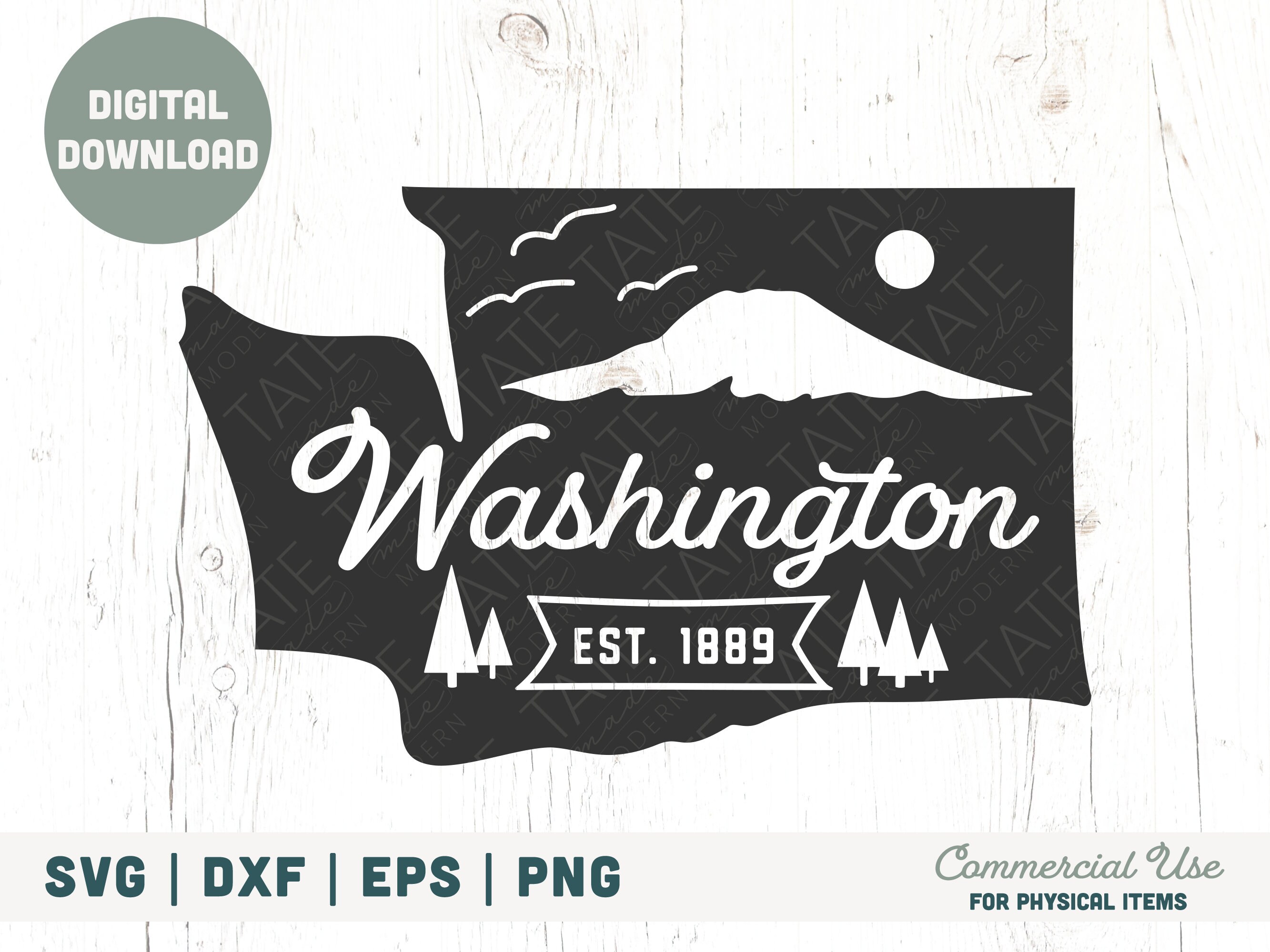 Vintage Washington SVG Cut File Washington State Home Svg - Etsy