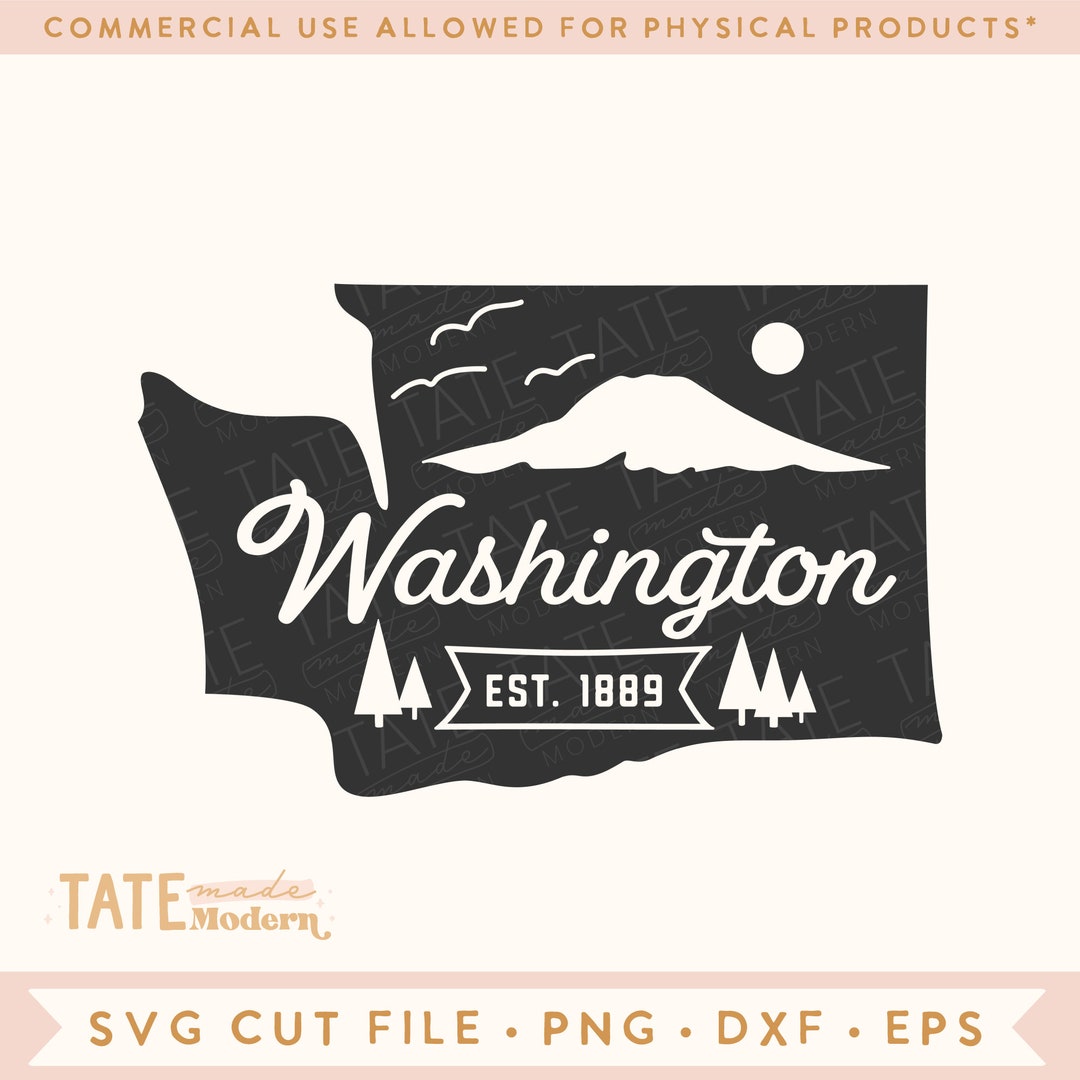 Vintage Washington SVG Cut File - Washington State Home Svg, Mt ...