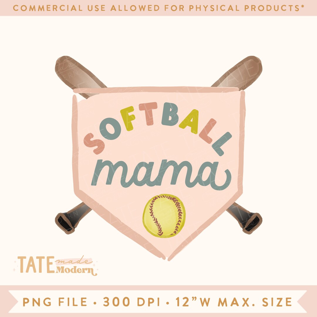 Softball Mama PNG File - Watercolor Softball Png, Softball Girl Png ...