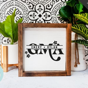 GMA Split Monogram Retro SVG Cut File - Personalized Grandma Svg for T ...