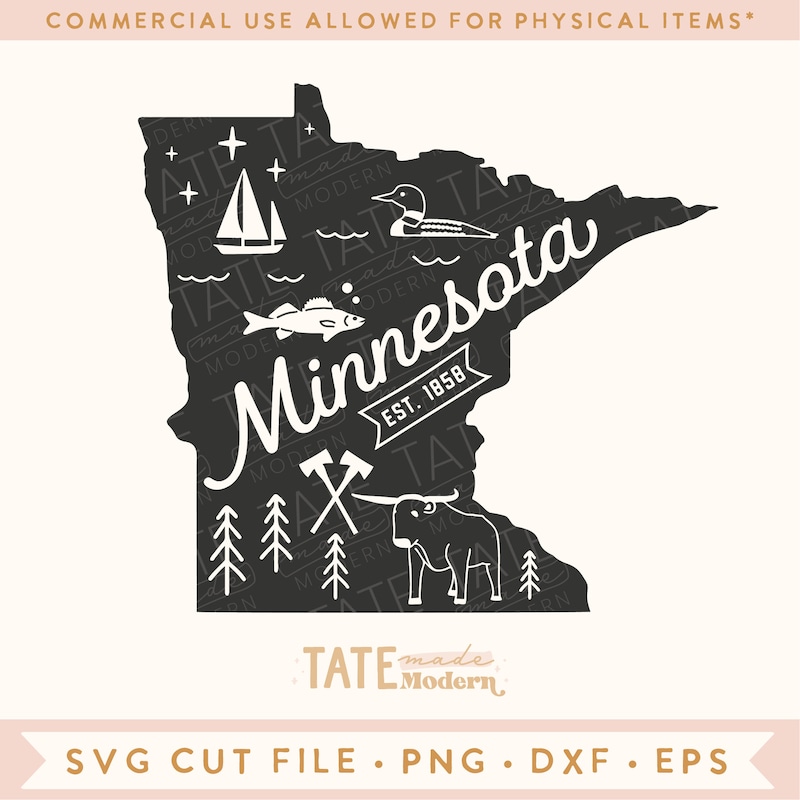 Minnesota Svg - Etsy