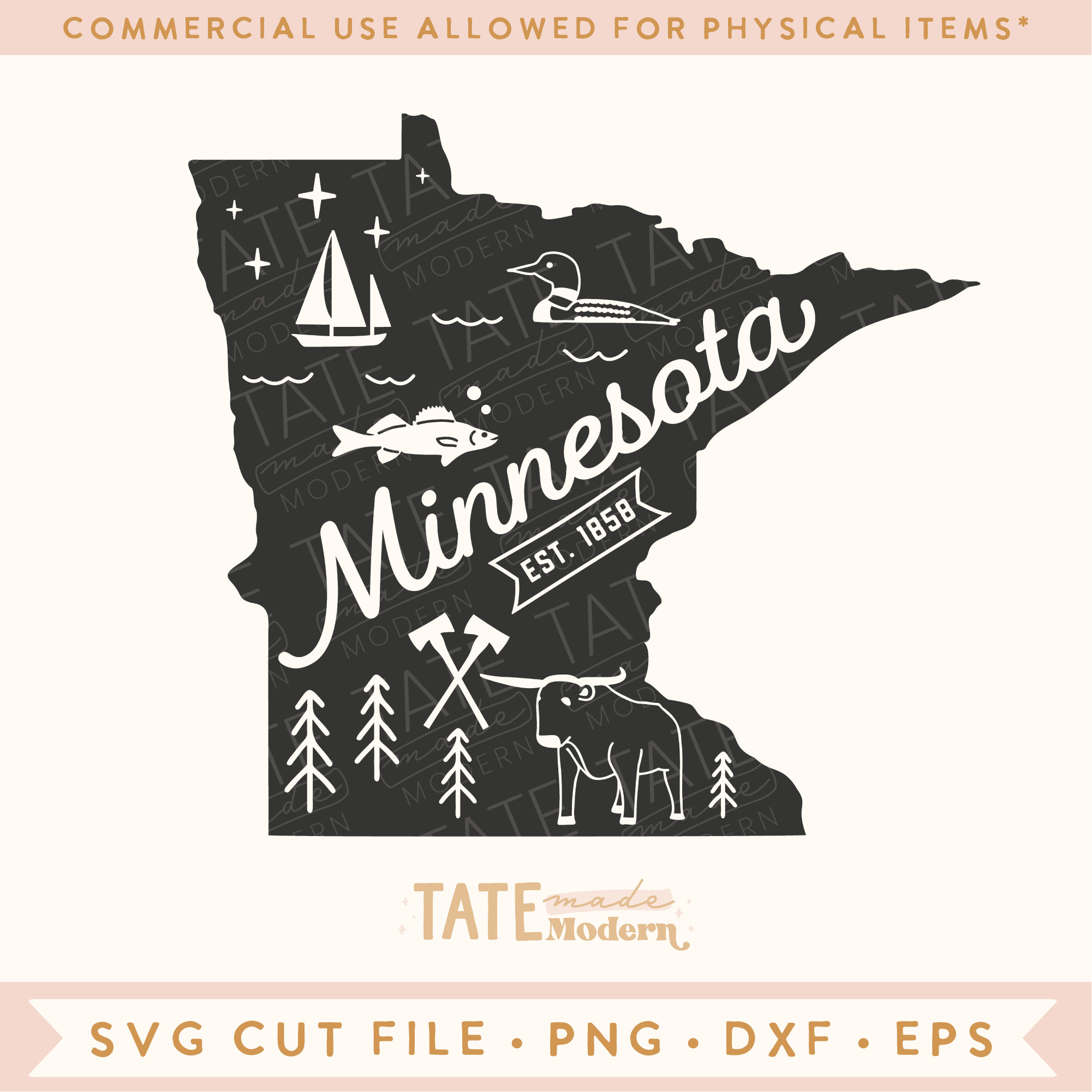 Minnesota Map Clip Art