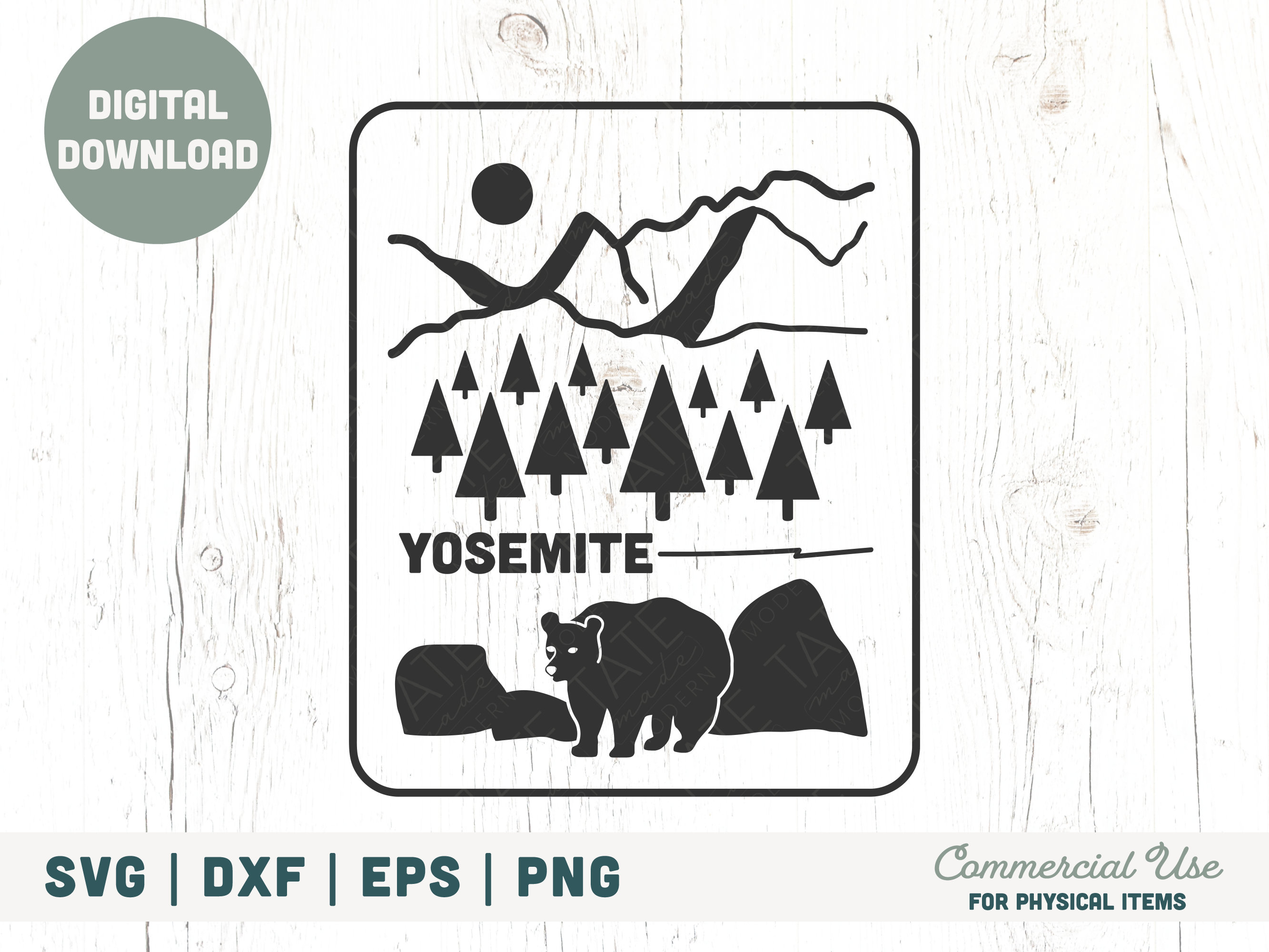 Yosemite SVG Cut File California National Park Svg - Etsy