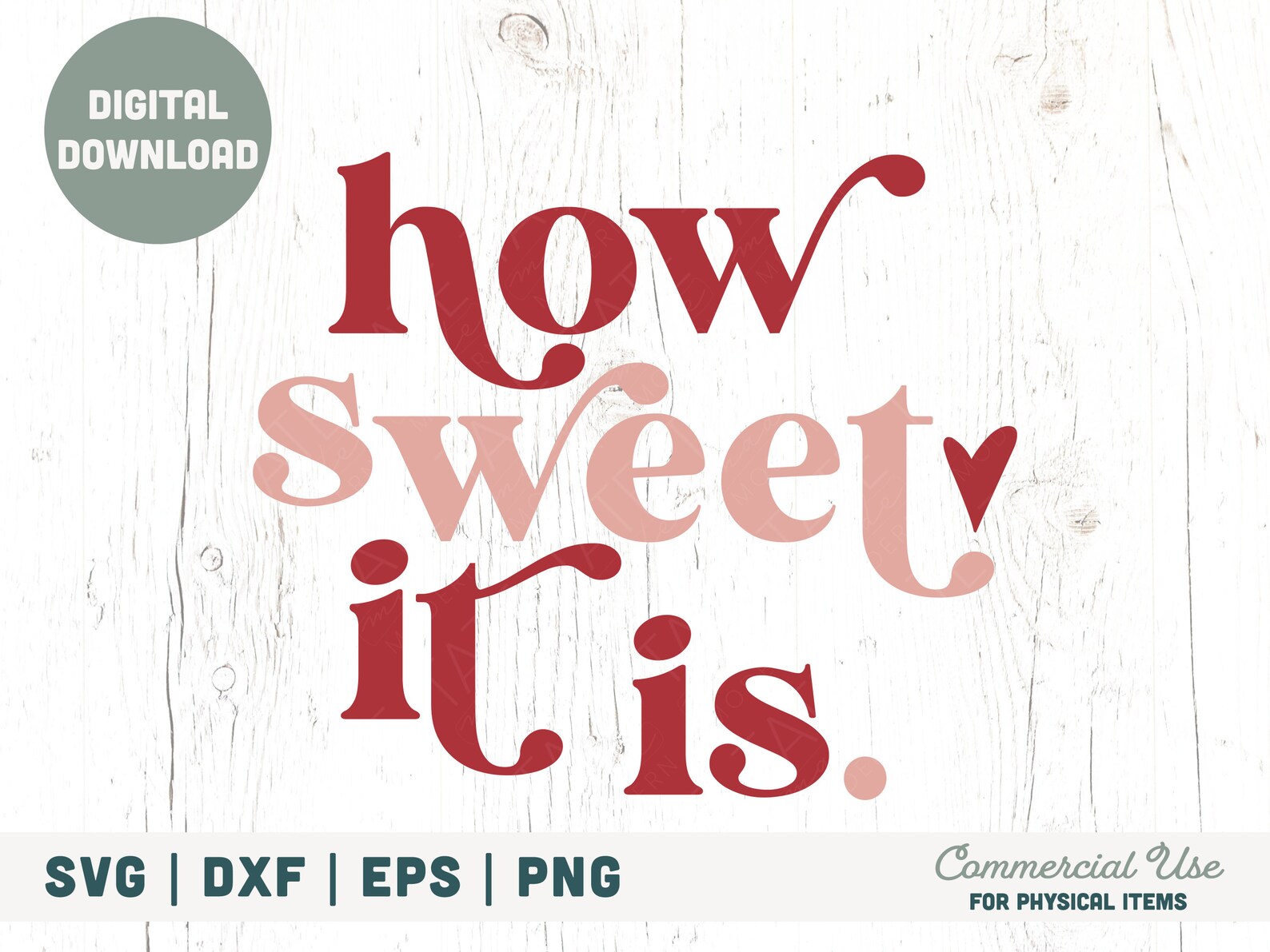 How Sweet It is SVG Cut File Retro Valentines Day Svg Fun | Etsy