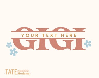 Custom SVG File GIGI and Children's Names Svg for Decal T-shirt ...
