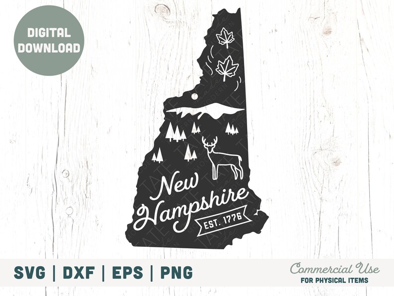 Vintage New Hampshire SVG Cut File New Hampshire Home Svg | Etsy