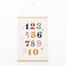 Retro Numbers Printable Art Boho Retro Kid Counting Art - Etsy