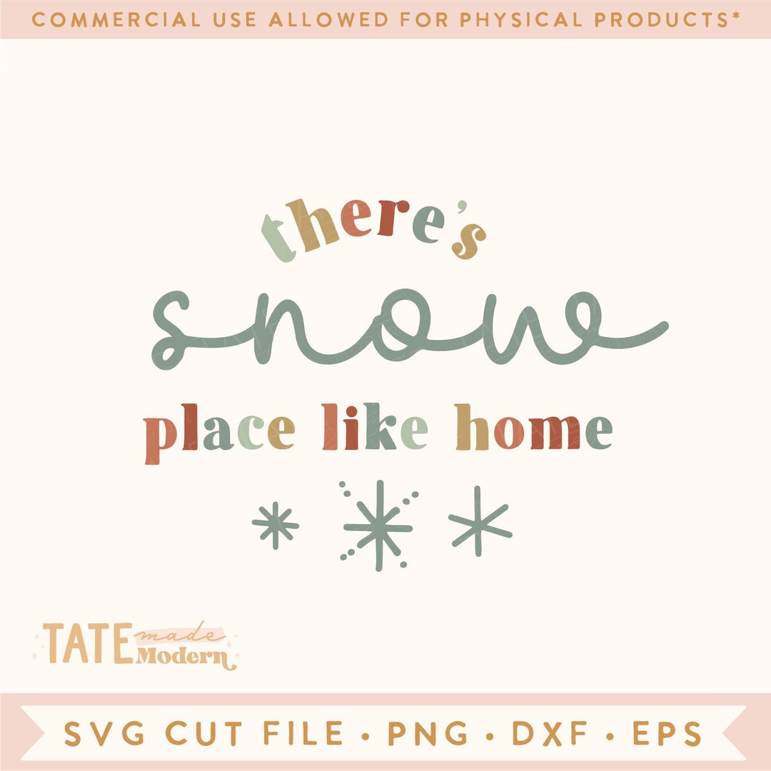 There's SNOW Place Like Home SVG Cut File, Homebody Svg, Bookish Snow ...