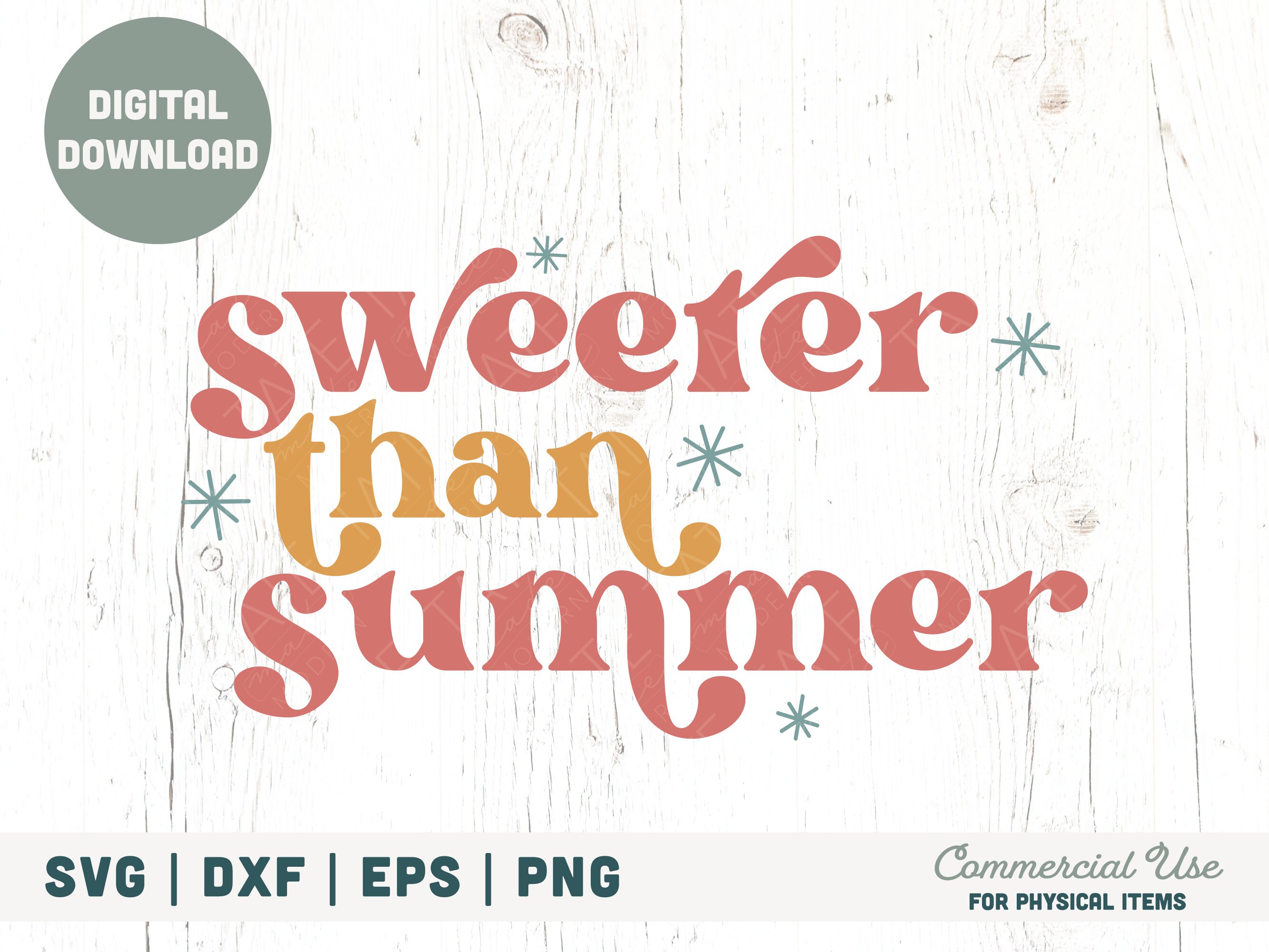 Sweeter Than Summer SVG Cut File Retro Summer Kid Svg - Etsy