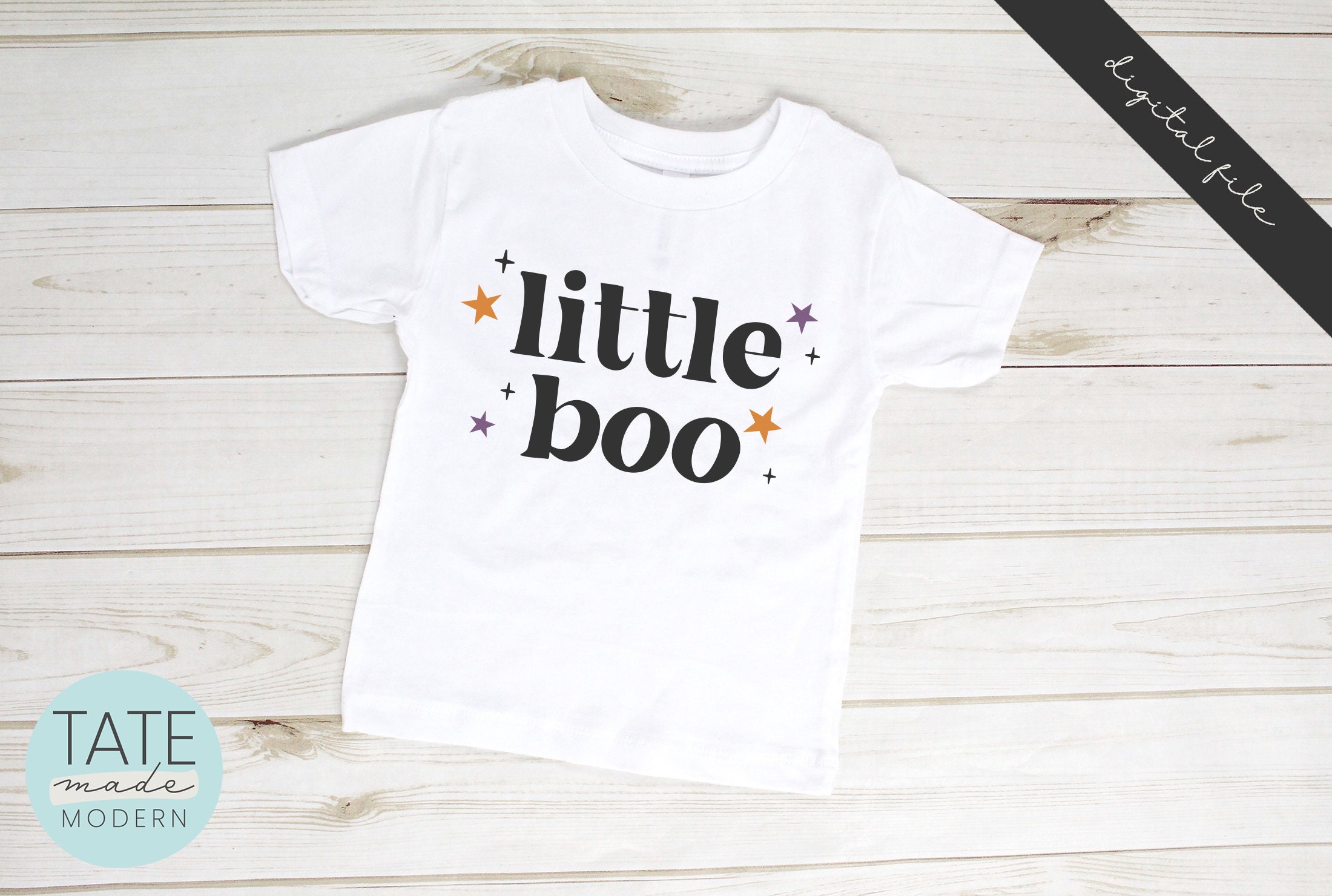Little Boo SVG Cut File Retro Halloween Svg Baby Halloween - Etsy