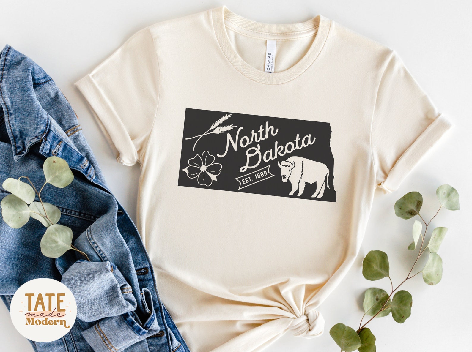 Vintage North Dakota SVG Cut File North Dakota State Symbols Svg, North ...