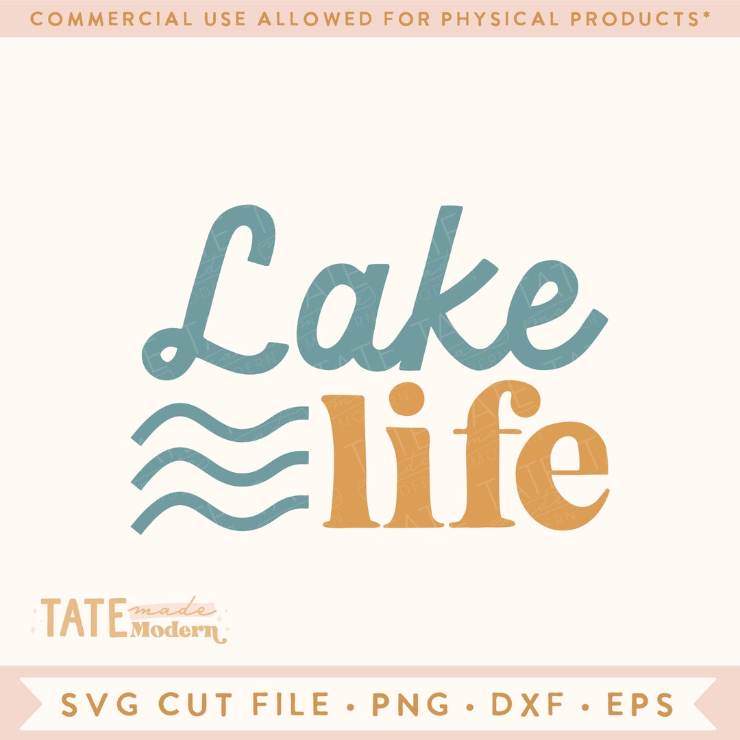 Lake Life SVG Cut File - Retro Summer Svg, Lake Life Svg for Shirt ...