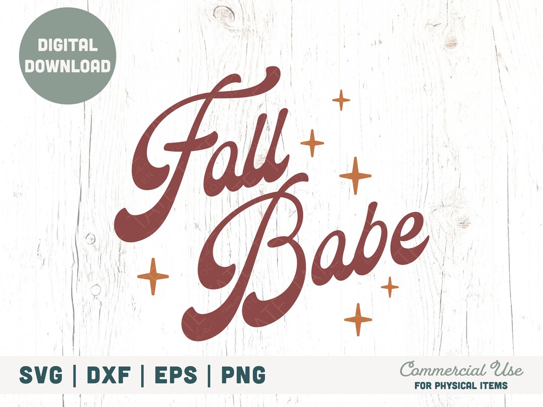 Retro Fall Babe SVG Cut File Retro Fall Baby Svg, Kid Fall Shirt Svg ...