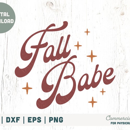 Retro Fall Babe SVG Cut File Retro Fall Baby Svg Kid Fall - Etsy