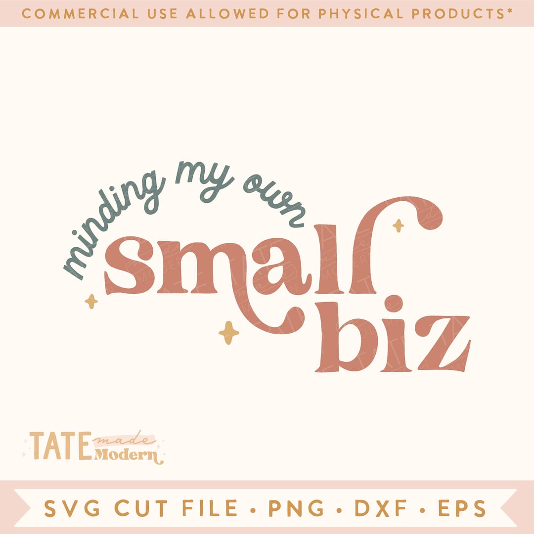 Minding My Own Small Biz SVG Cut File - Retro Boss Lady Small Business ...