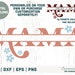 MAMA Split Monogram Retro SVG Cut File Boho Personalized Mom - Etsy