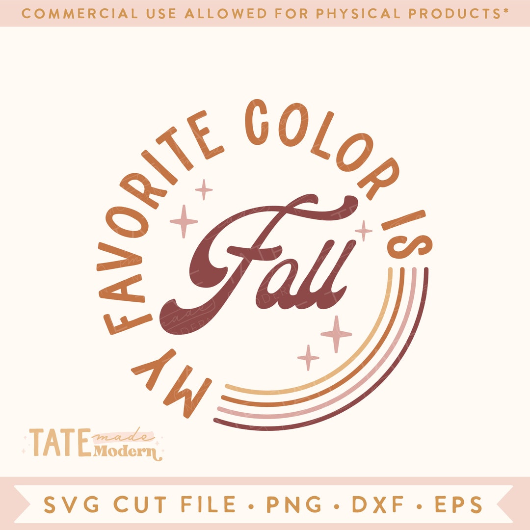My Favorite Color is Fall SVG Cut File - Retro Fall Shirt Svg, Retro ...