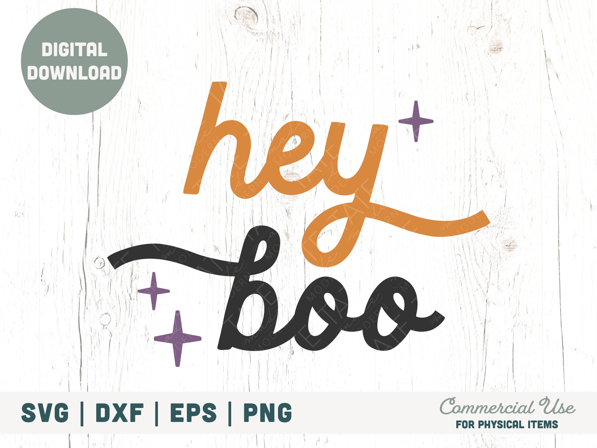 Hey Boo SVG Cut File Retro Halloween Svg Boho Halloween - Etsy