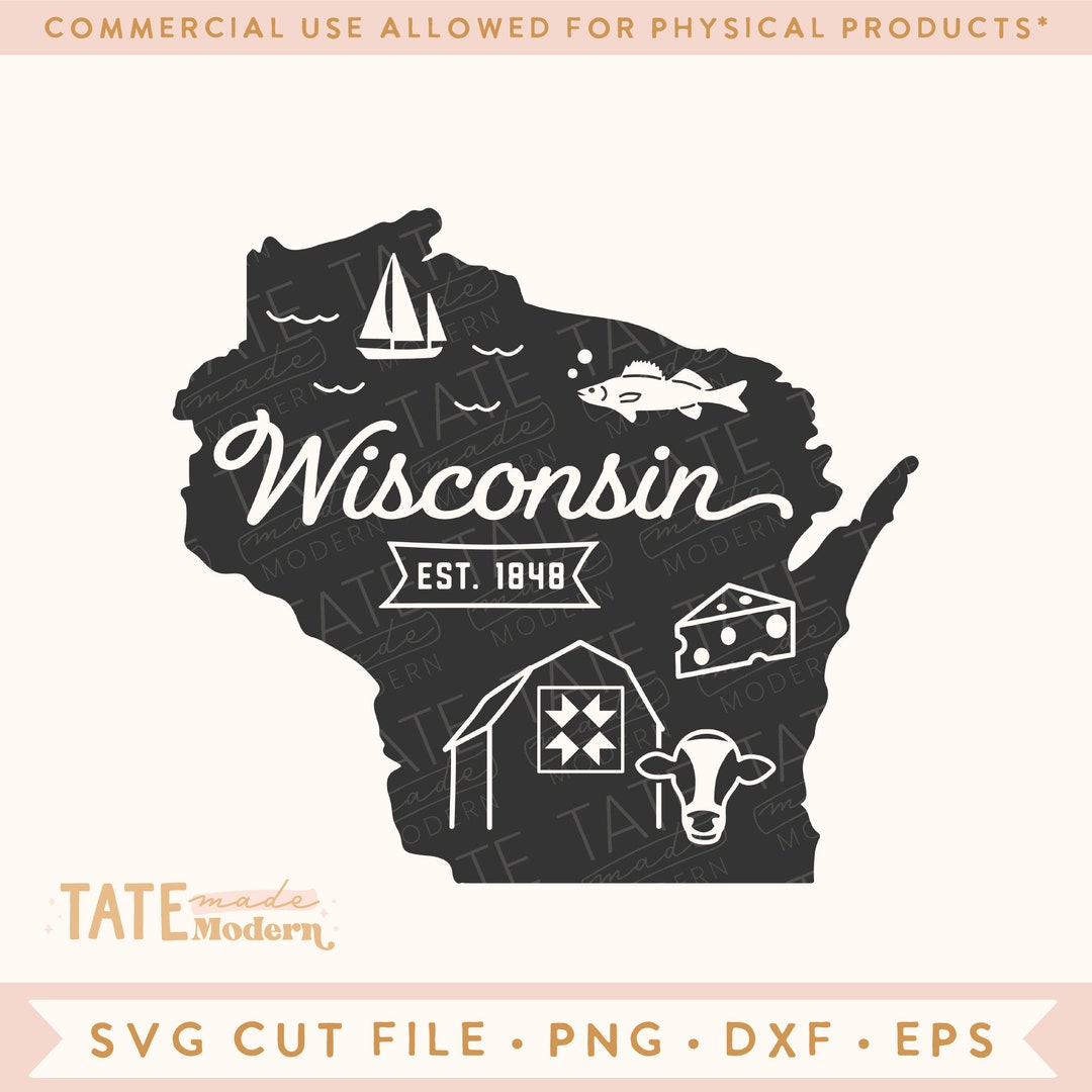 Vintage Wisconsin SVG Cut File - Wisconsin Home Svg, Wisconsin State ...
