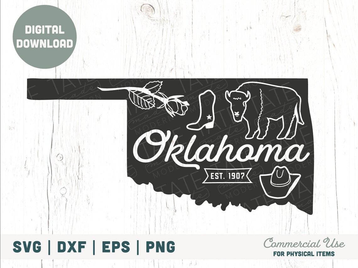 Vintage Oklahoma SVG Cut File Oklahoma Home Svg Oklahoma - Etsy