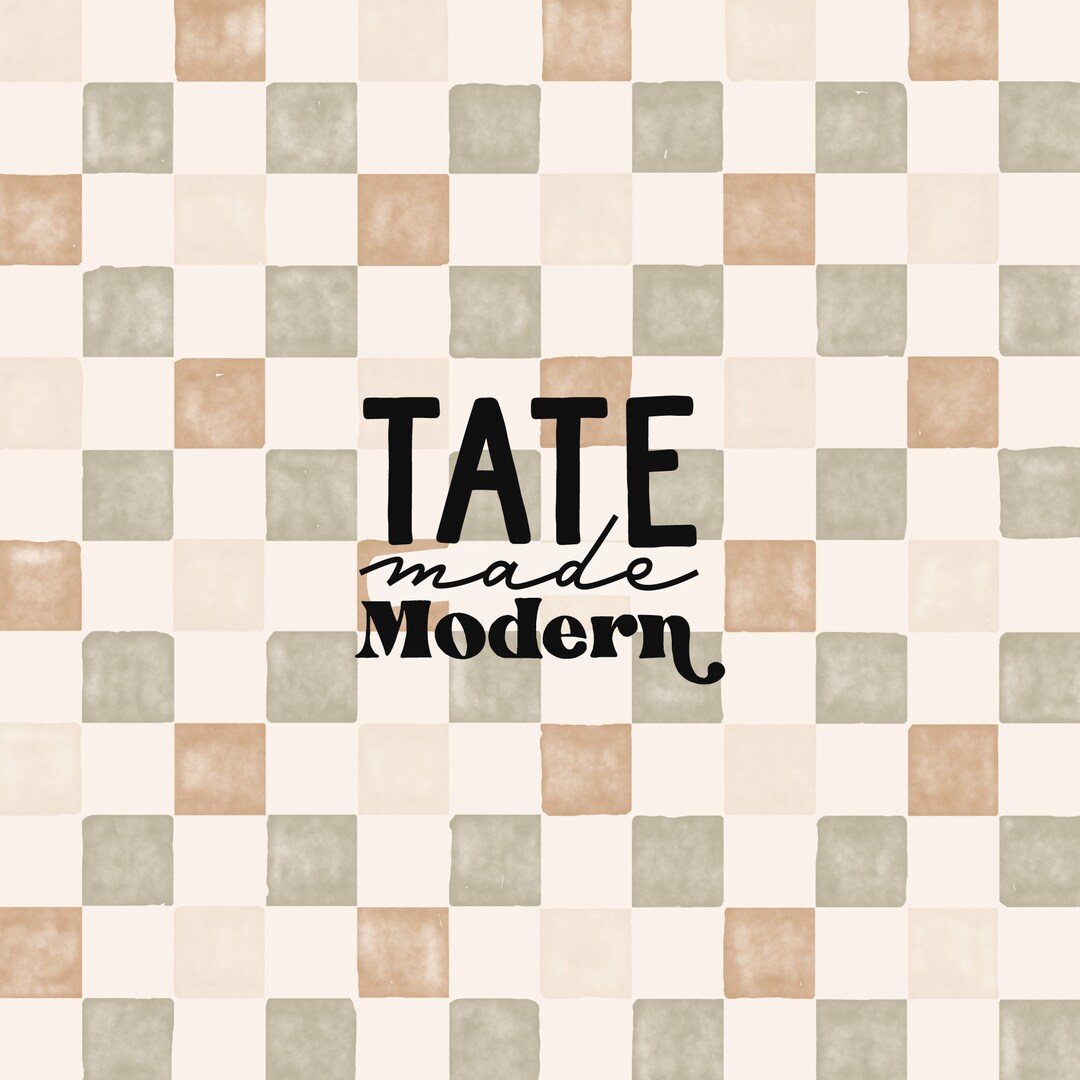 Sage Cream Copper Watercolor Check Seamless Pattern File - Neutral ...