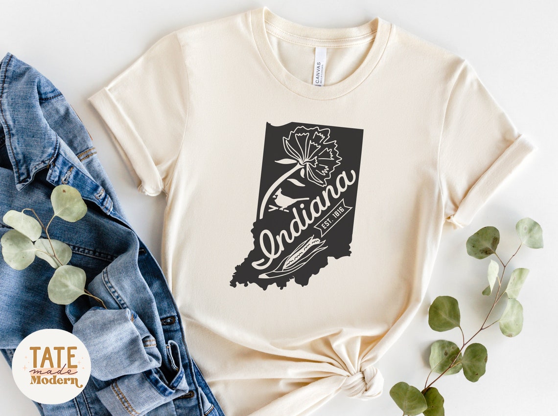Vintage Indiana SVG Cut File Indiana Home Svg Indiana State - Etsy