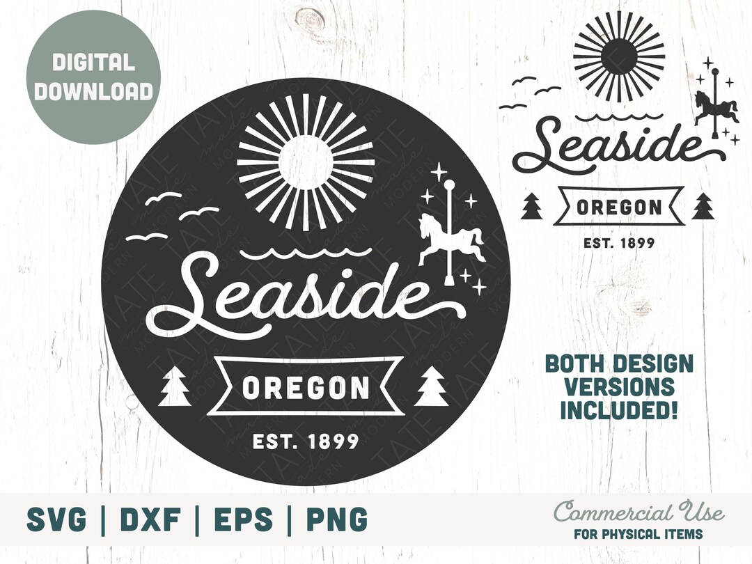 Seaside Oregon SVG Cut File - Oregon Coast Svg, Seaside Carousel Svg ...