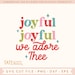 Joyful Joyful We Adore Thee Retro SVG Cut File, Christian Christmas Svg ...