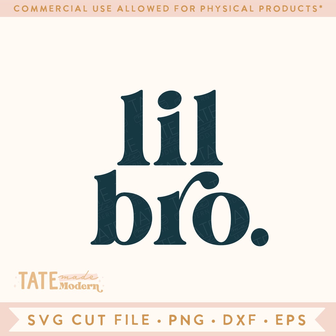 Lil Bro SVG Cut File - Retro Little Brother Svg, Retro New Baby Svg ...