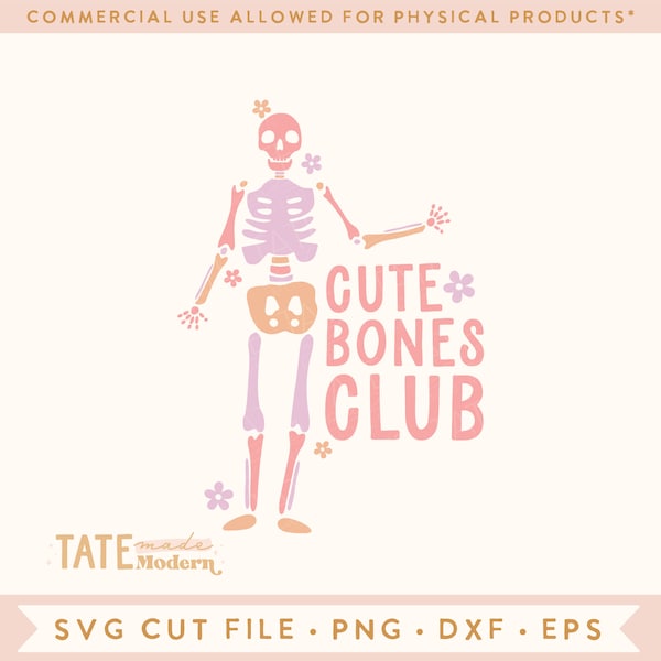 Girly Skeleton Svg - Etsy