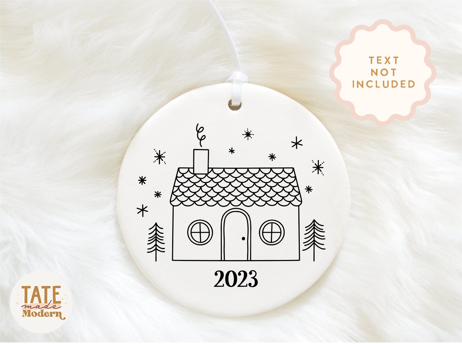 Winter Cabin Illustration SVG Cut File, Cozy Christmas SVG, Line ...