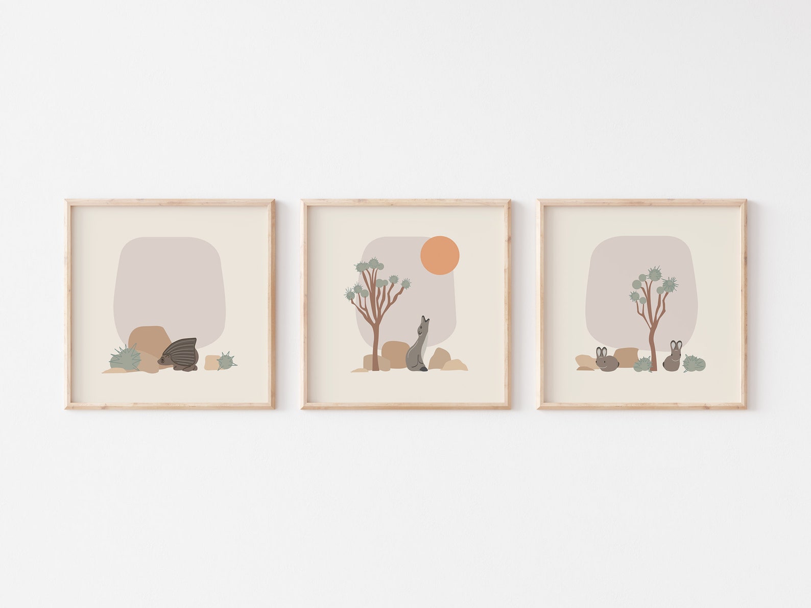 Joshua Tree Set of 3 Printable Art, Boho Desert Nursery Art, Southwest ...