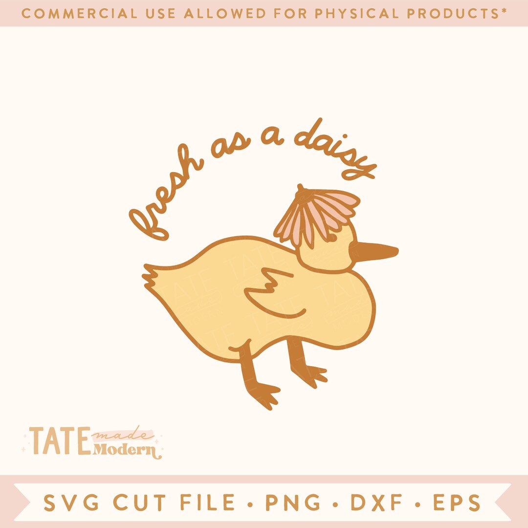 Fresh as a Daisy SVG Cut File - Baby Duck Svg, Farm Kid Svg, Spring ...