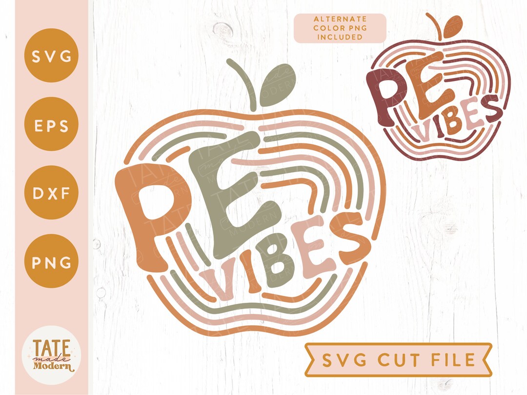 PE Vibes Retro SVG Cut File Physical Education Teacher Shirt - Etsy