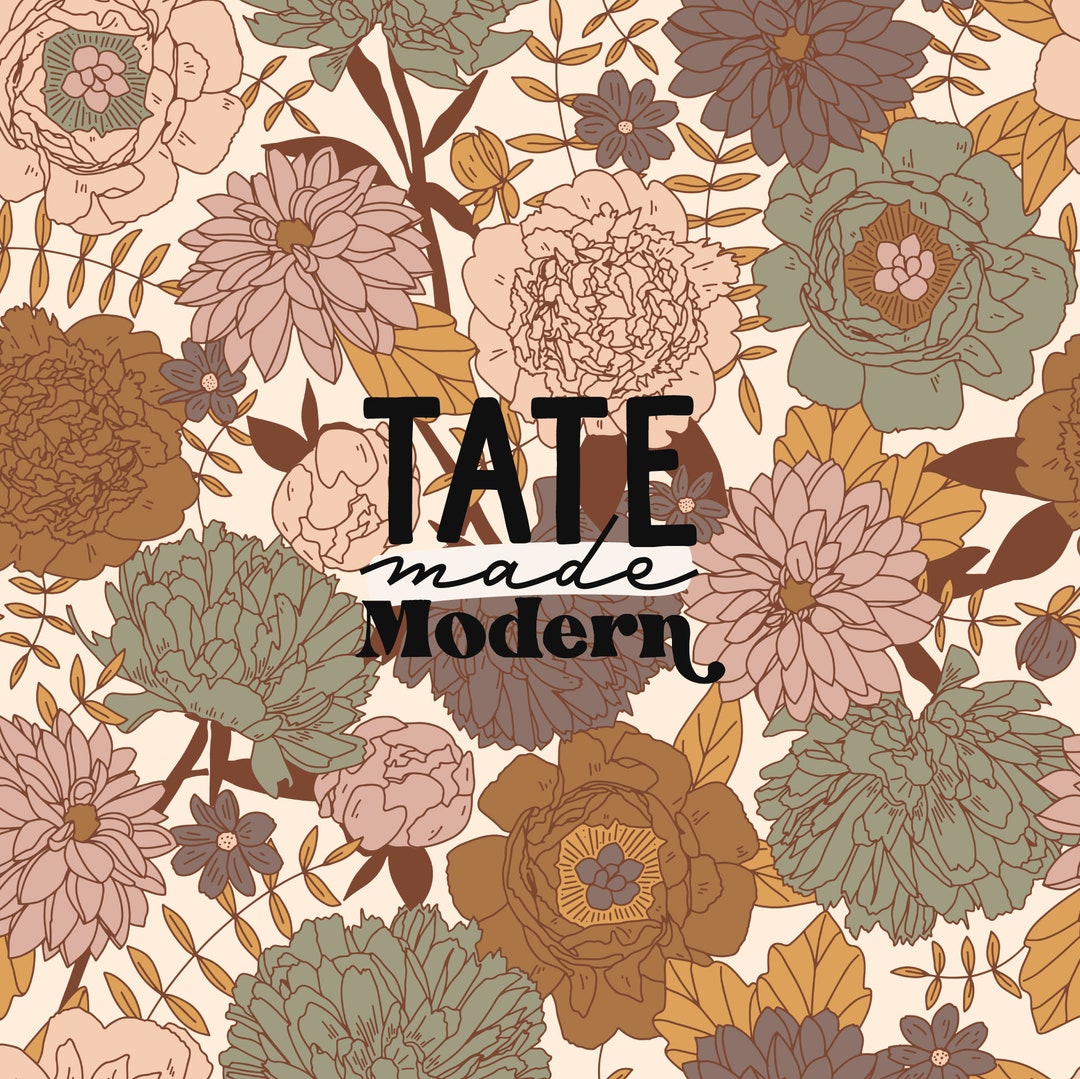 Retro Boho Fall Floral Seamless Pattern File - Boho Hand-drawn Flower ...