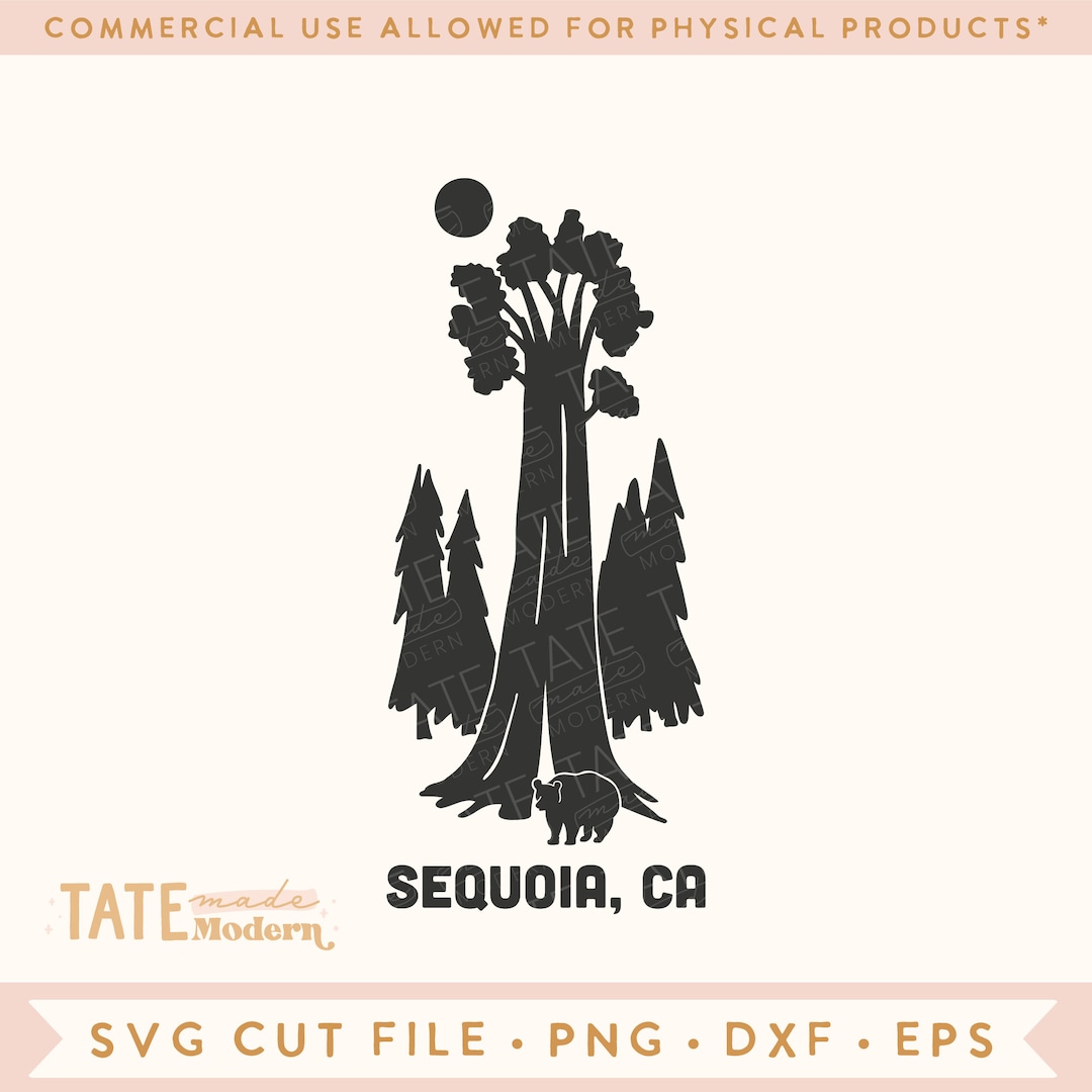 Sequoia National Park Retro SVG Cut File, Sequoia California Png ...
