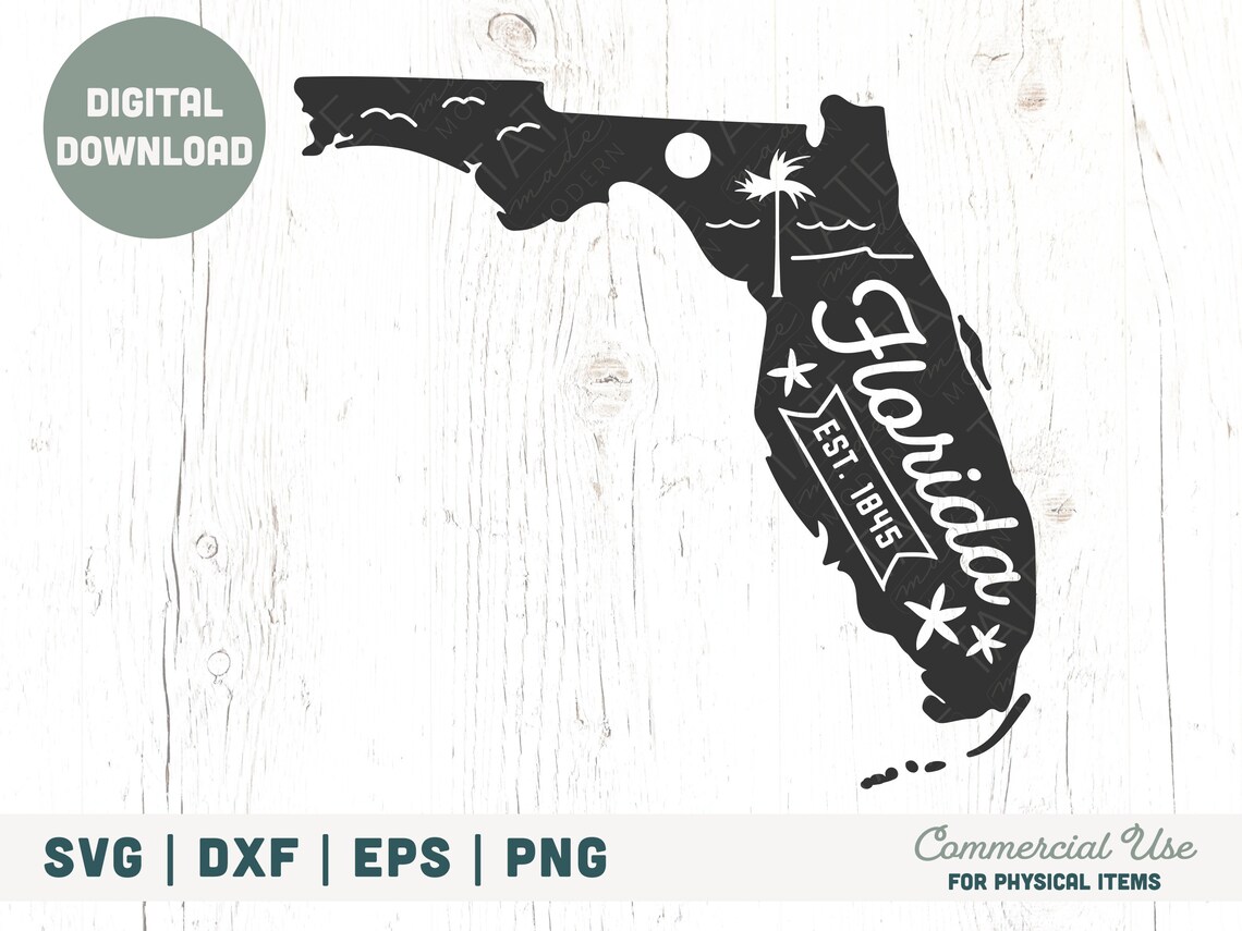 Vintage Florida SVG Cut File Florida Home Svg Sunshine - Etsy