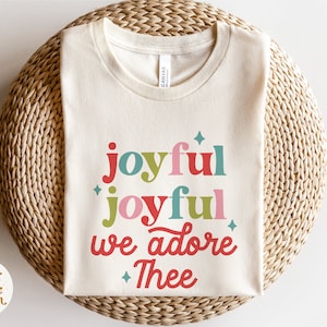 Joyful Joyful We Adore Thee Retro SVG Cut File, Christian Christmas Svg ...