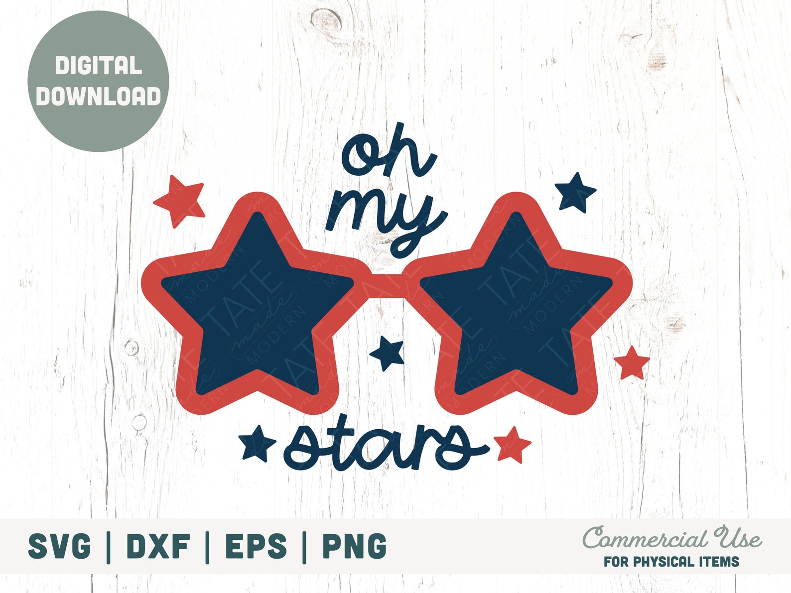 Oh My Stars SVG Cut File Retro Independence Day Svg Kid 4th | Etsy
