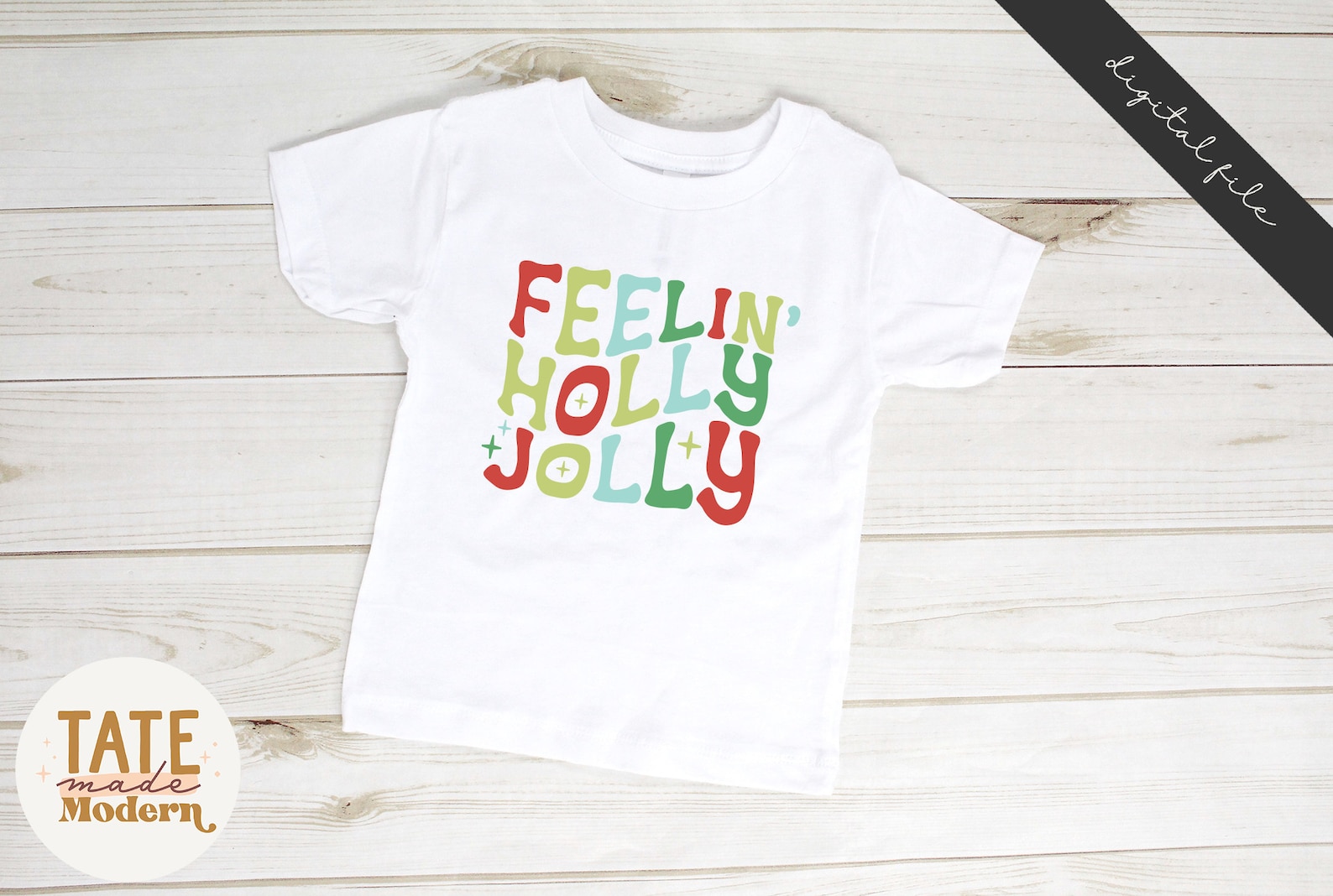 Feelin' Holly Jolly Retro SVG Cut File Christmas Cheer - Etsy