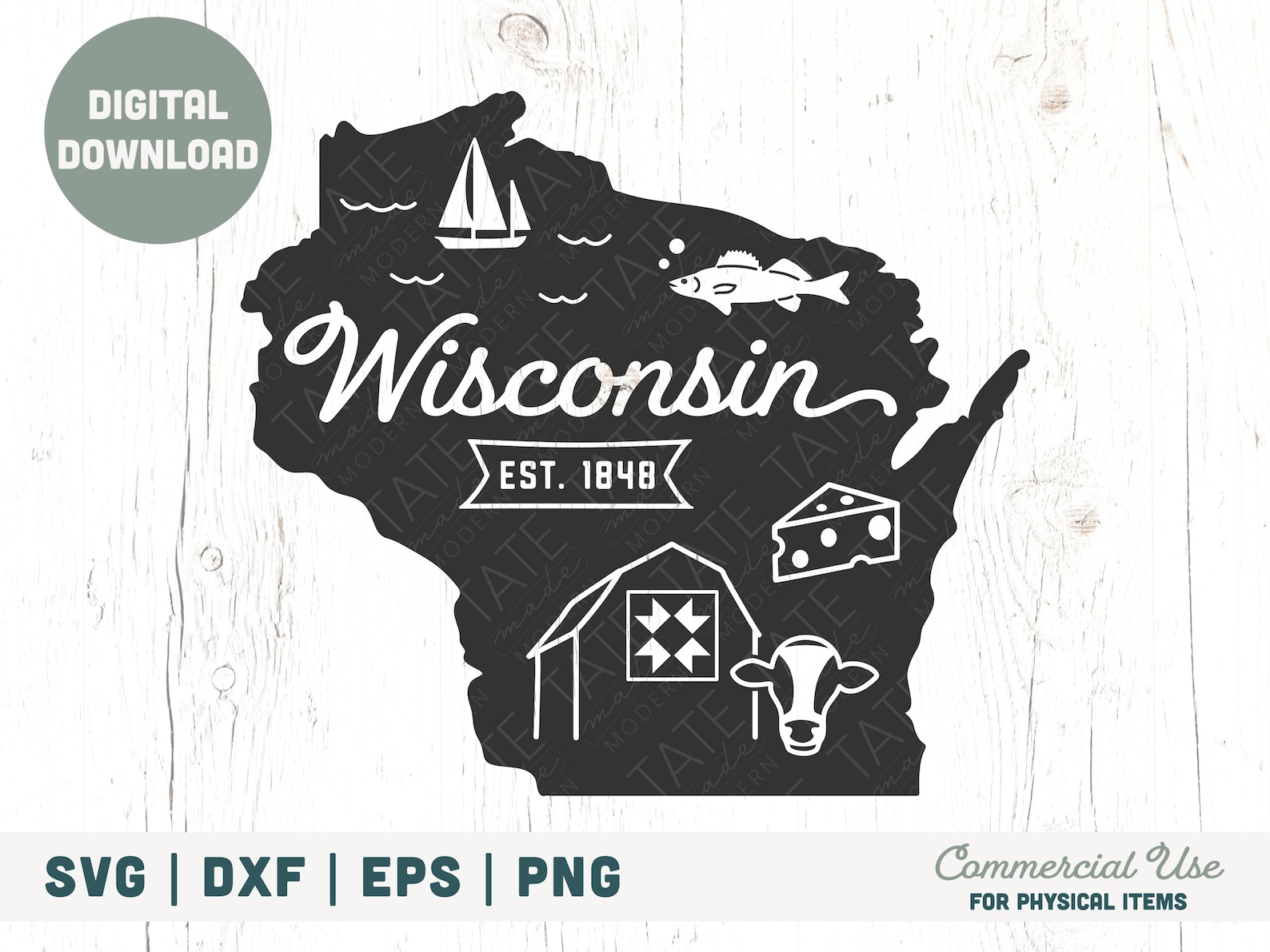 Vintage Wisconsin SVG Cut File Wisconsin Home Svg Wisconsin - Etsy
