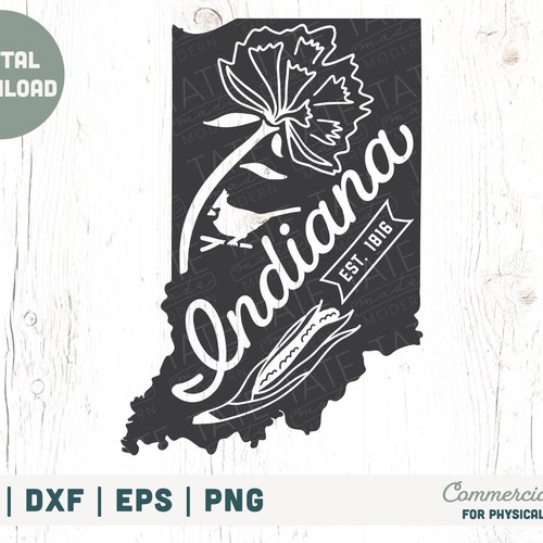 Indiana State SVG / Cut File / Cricut / Clip Art / Commercial - Etsy