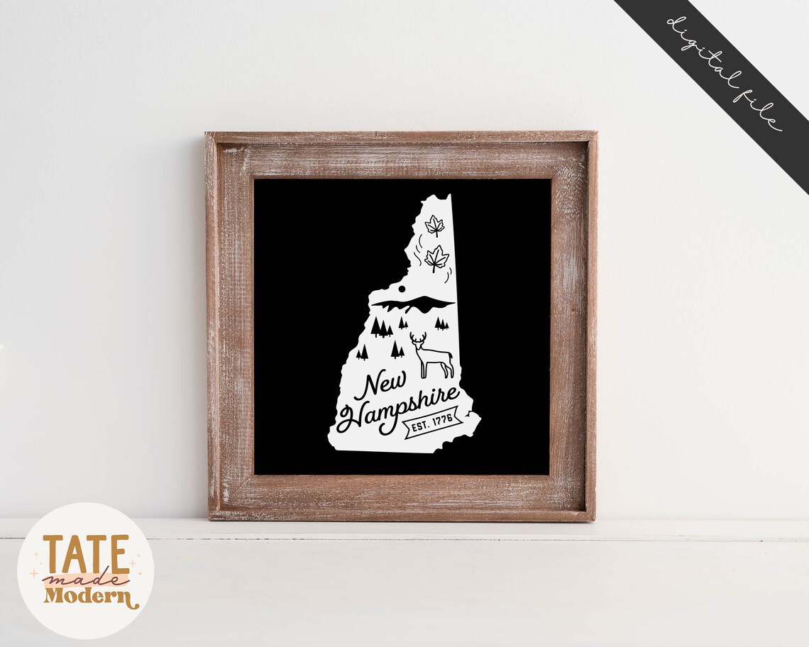 Vintage New Hampshire SVG Cut File New Hampshire Home Svg - Etsy