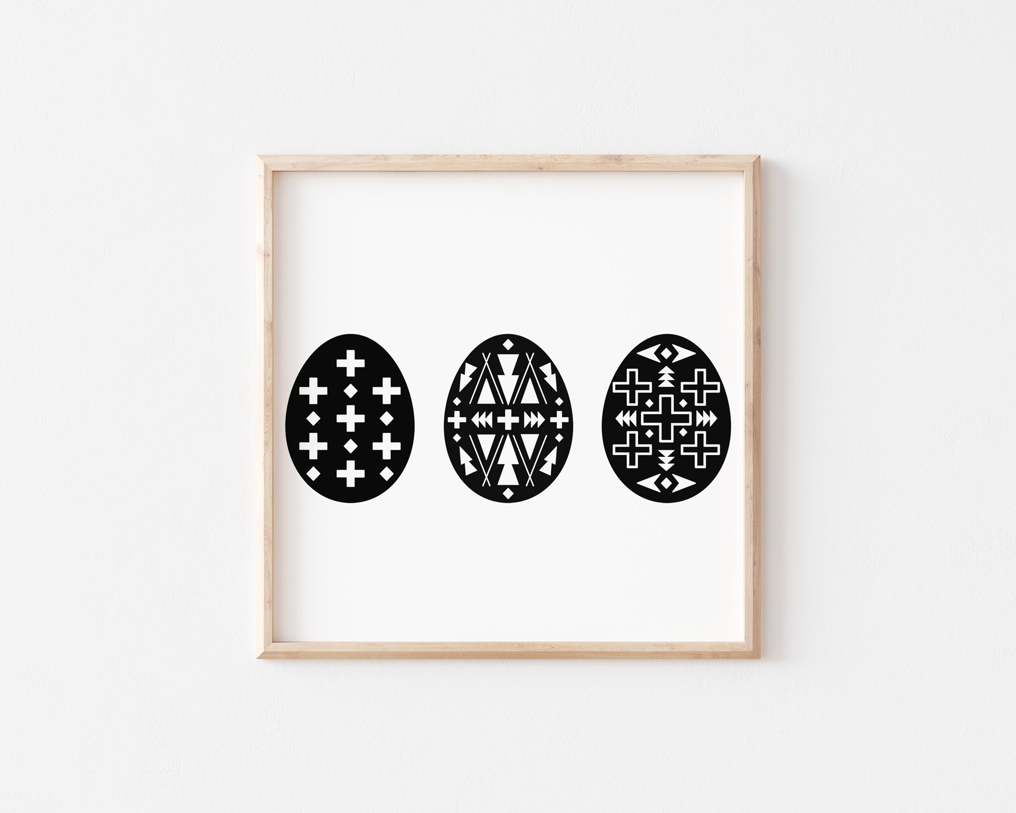 Tribal Easter Eggs SVG Cut File - Scandinavian Spring Svg, Easter ...